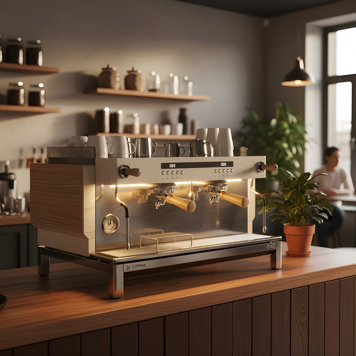 EX3 2 Group Tall Display PID Commercial Coffee Machine